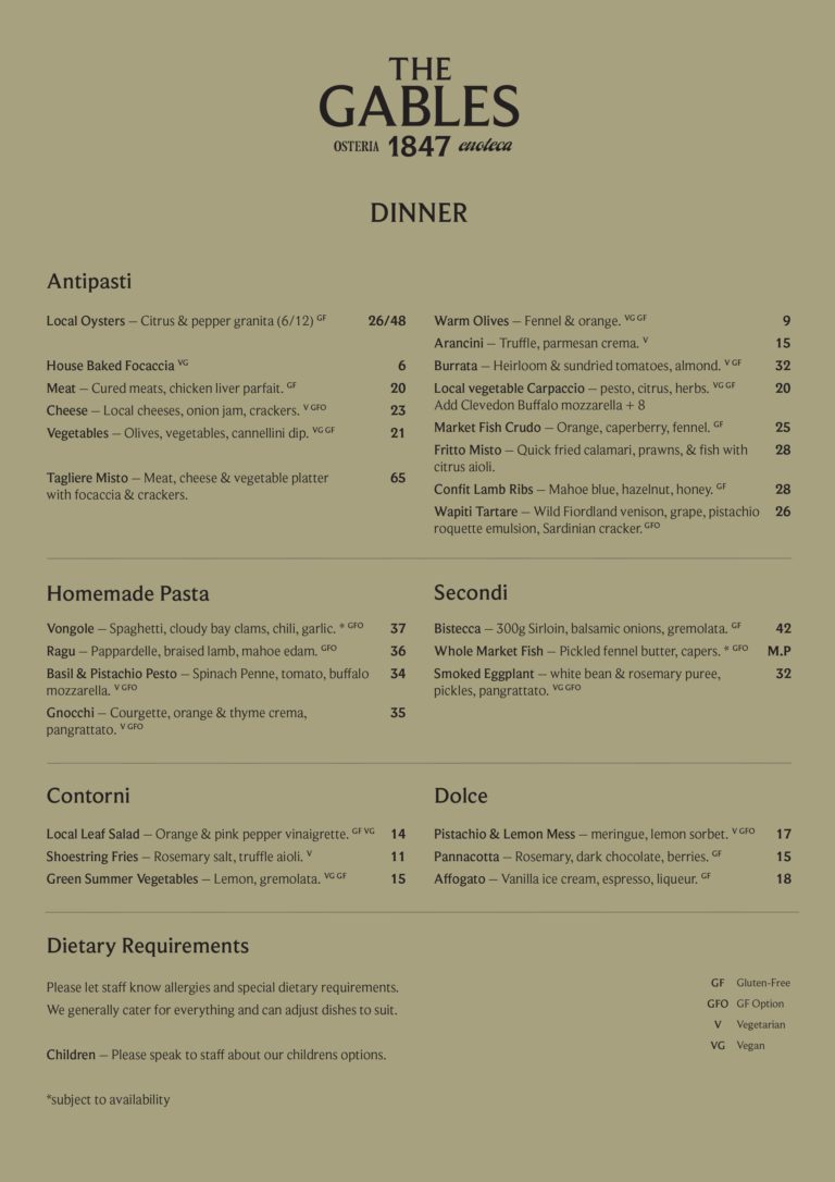 The Gables Restaurant - The Gables Restaurant - Russell NZ